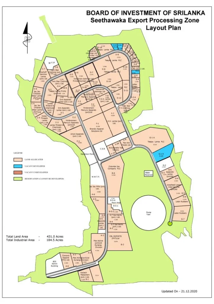 Seethawaka EPZ - Board of Investment of Sri Lanka